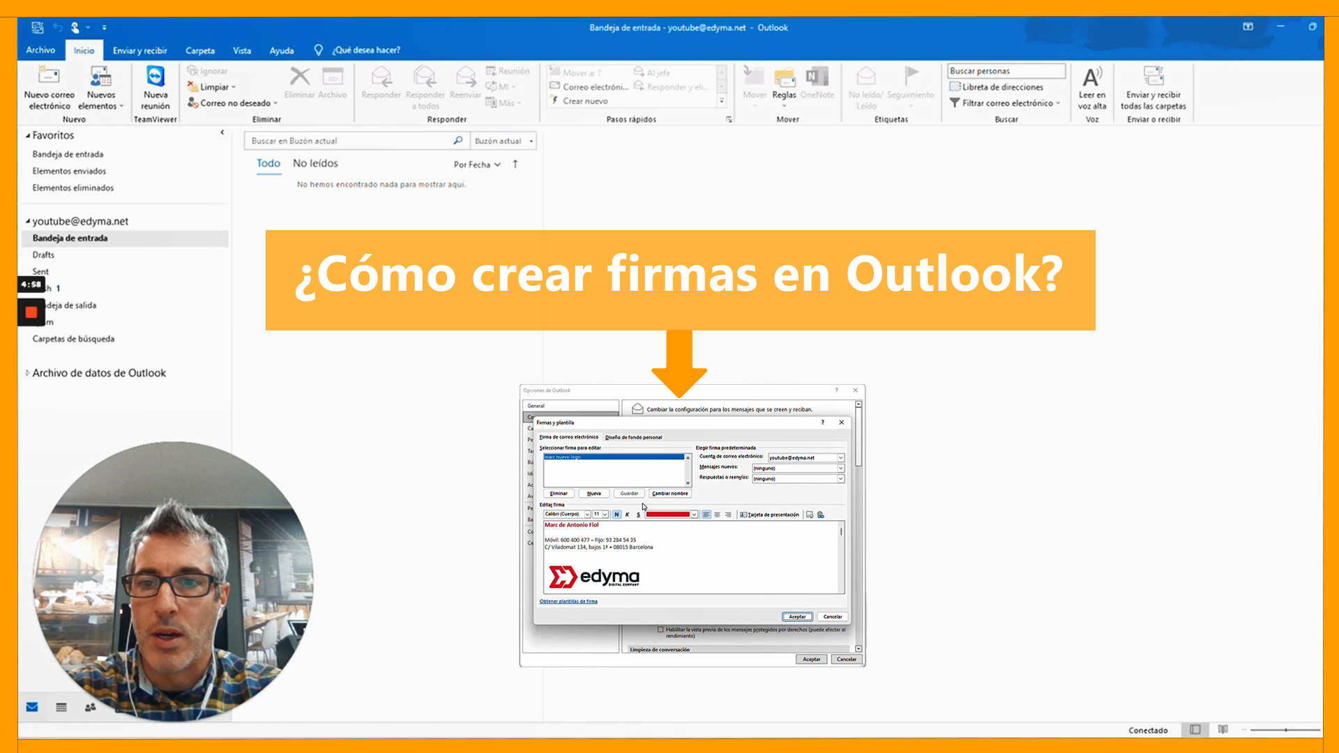 ¿Cómo crear firmas en Microsoft Outlook? - edyma